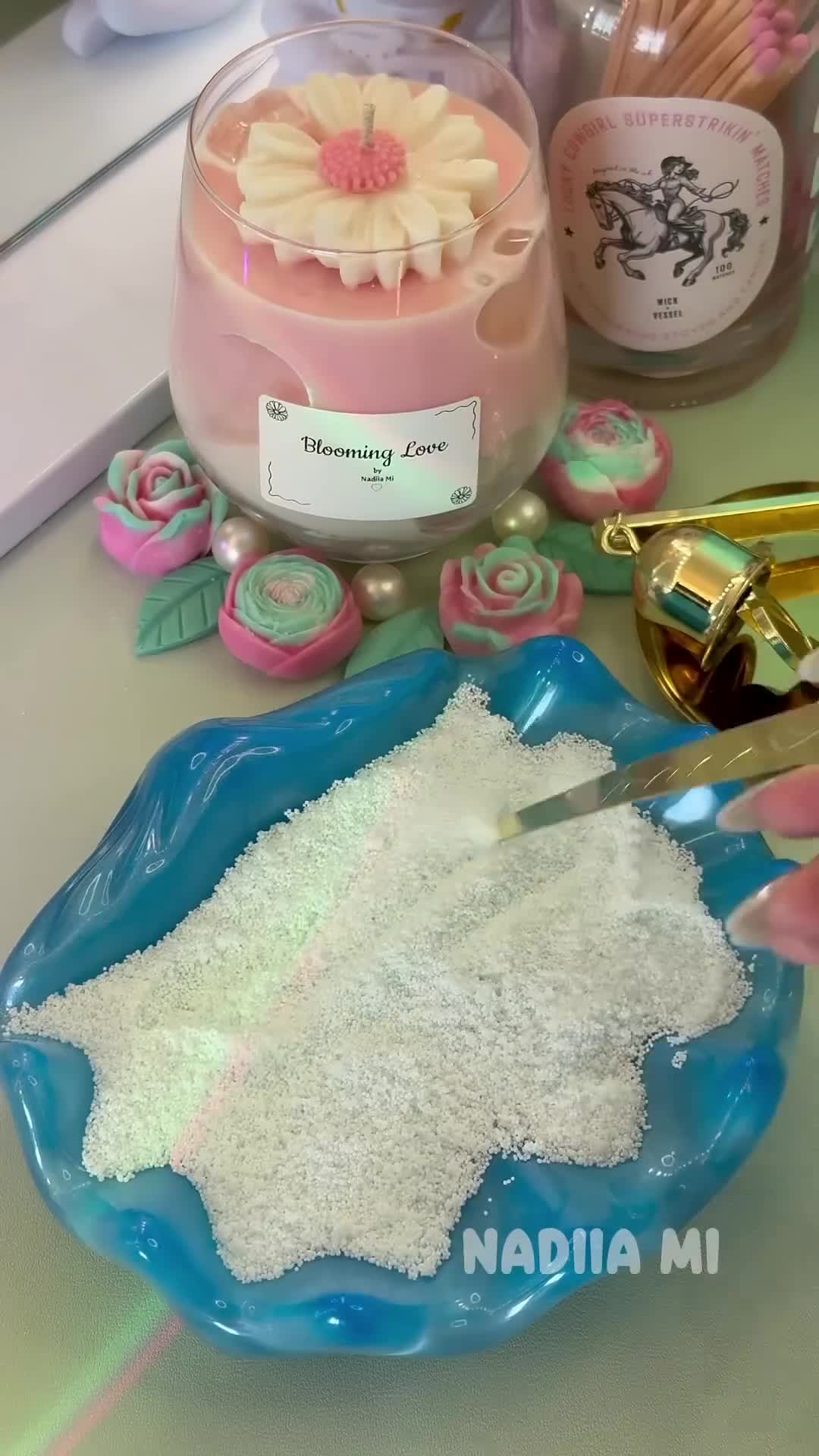 Shell candle DIY with sand wax – relaxing ASMR vibes🐚