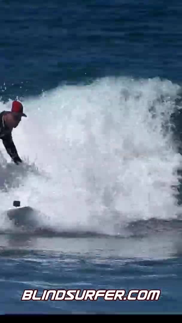 Blind surfer finds wave alone #shorts