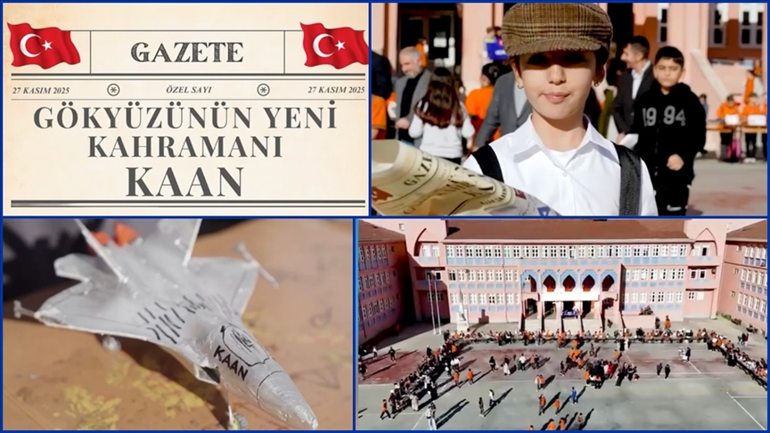 Tekirdağ'da ortaokul öğrencileri milli muharip uçak KAAN için klip ...