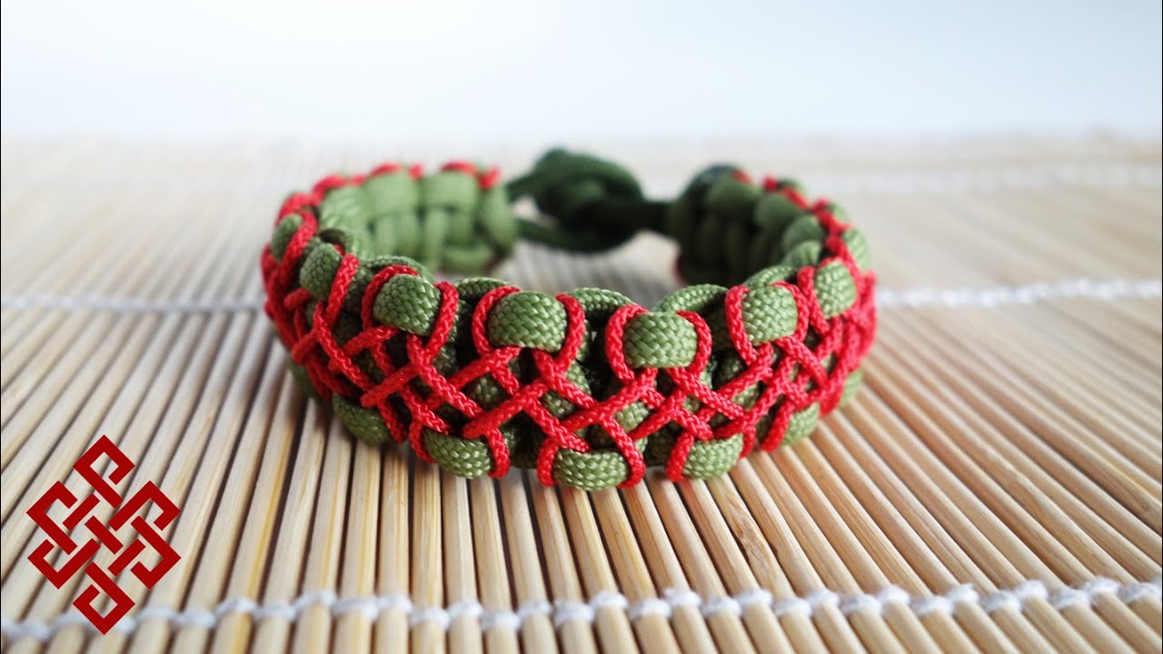Advanced herringbone Solomon knot paracord bracelet tutorial | Step by ...