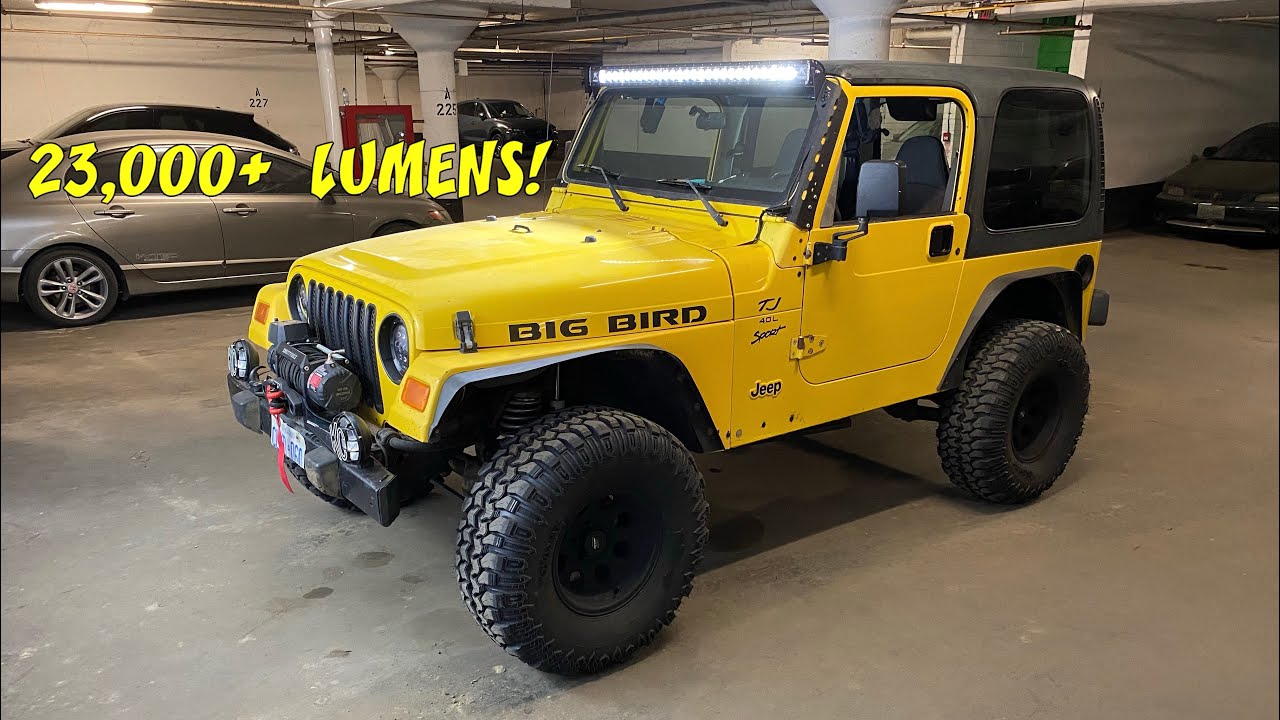 Installing a 50-inch rigid light bar on my Jeep TJ – Big Bird build