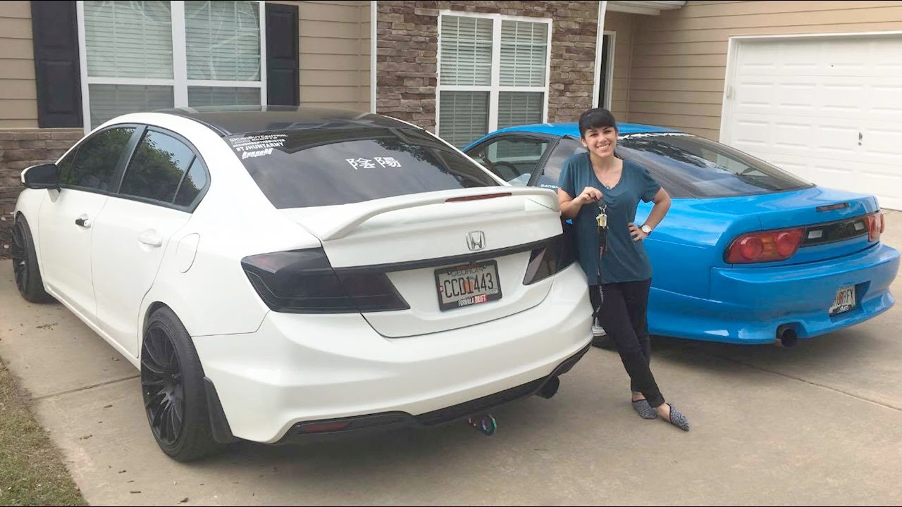 Teaching stick shift to Alejandra