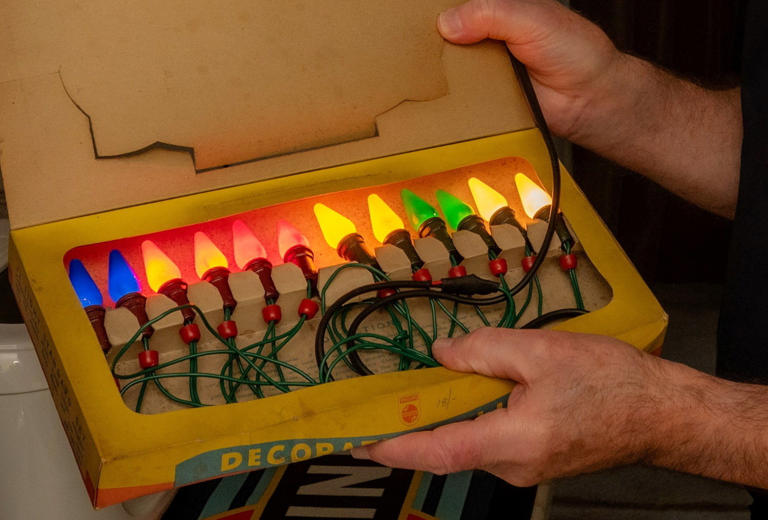 Man's Christmas lights still glowing after 69 years