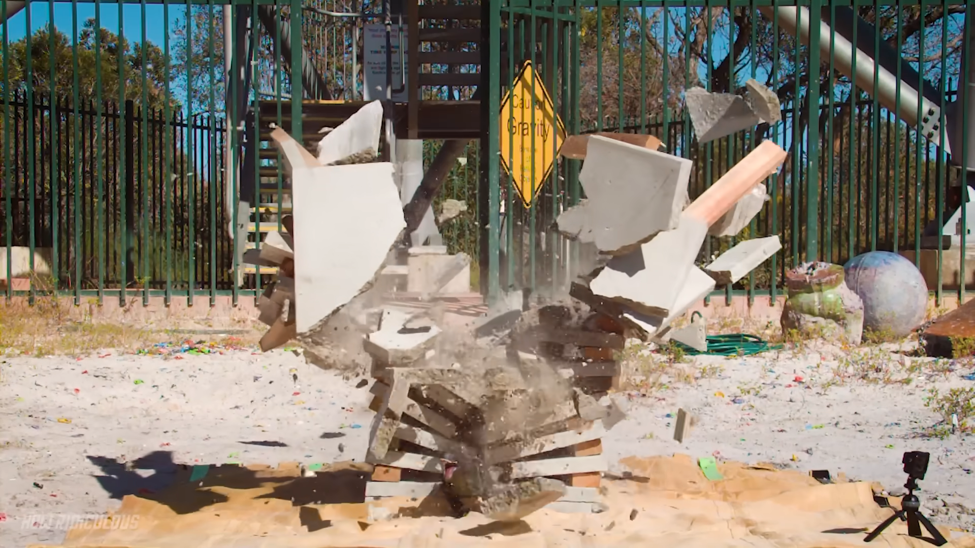 How Much Damage Does a 42 lbs Cube Do When Dropped From 150 Feet