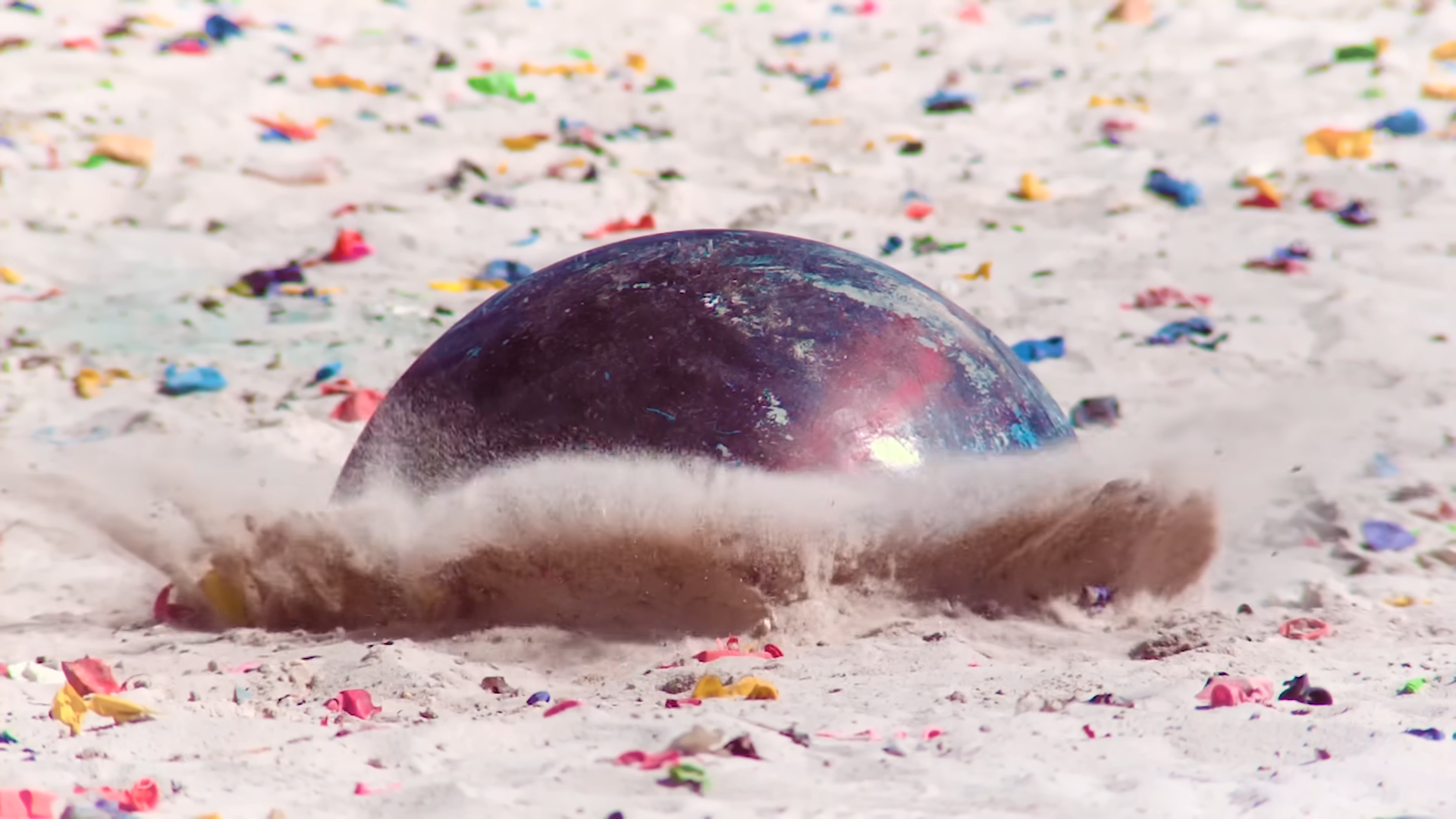 How high does a watermelon fly when hit by a wrecking ball?