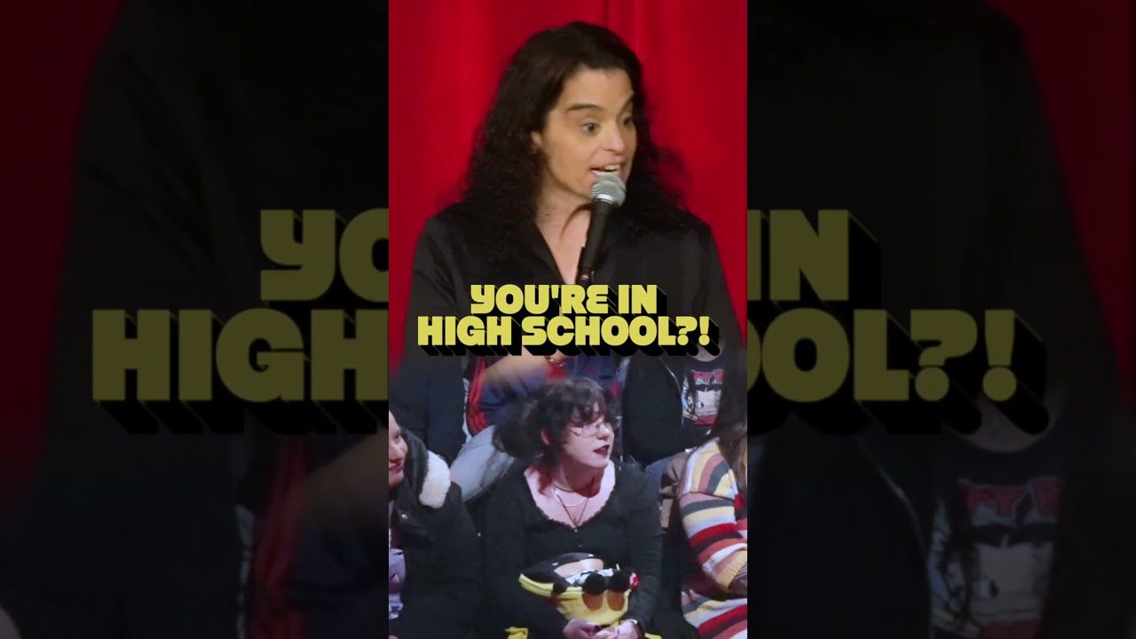 Watch a stand-up comedian roast a 34-year-old high school student