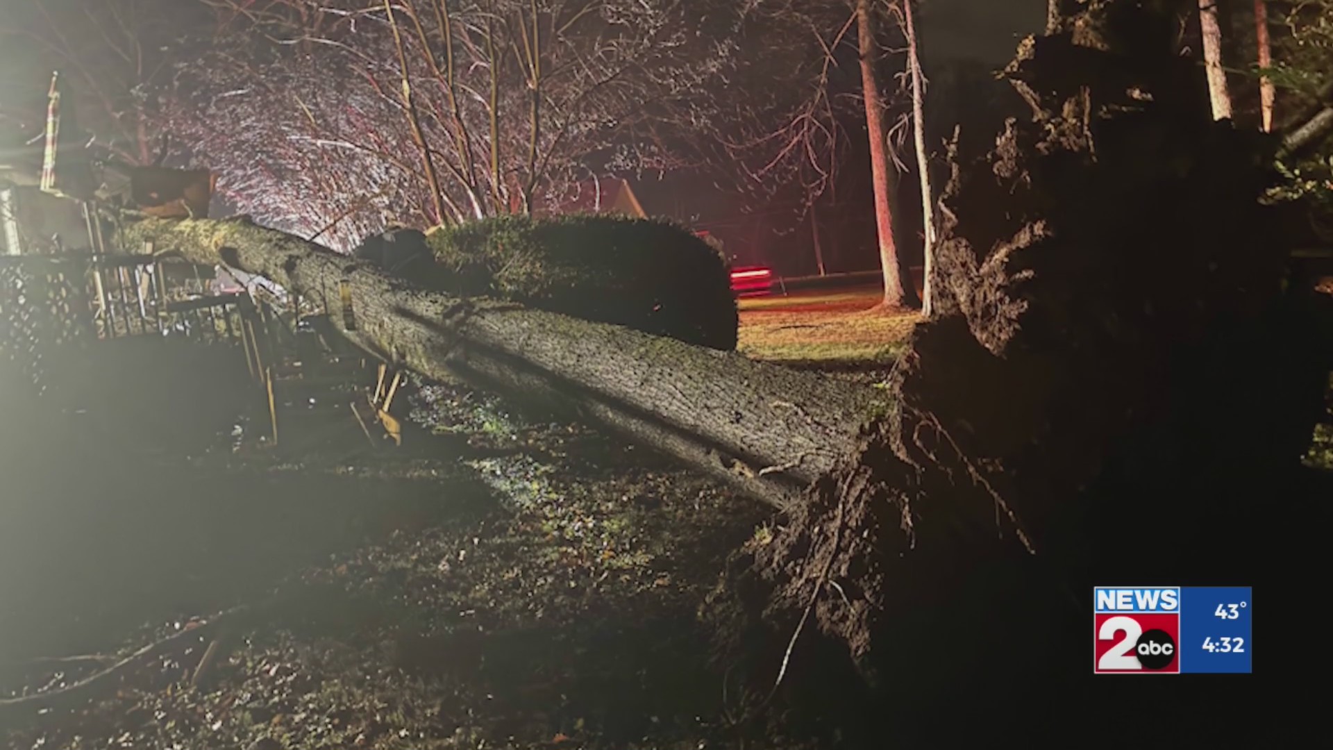 Storm damage in Lawrence, Rutherford counties