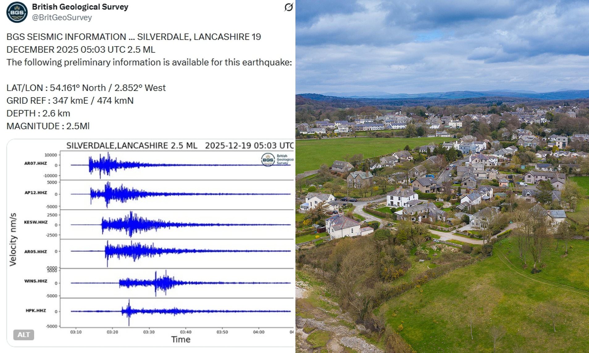 Britain is hit by earthquake as victims report 'thunder noise' and 'rattling radiators'