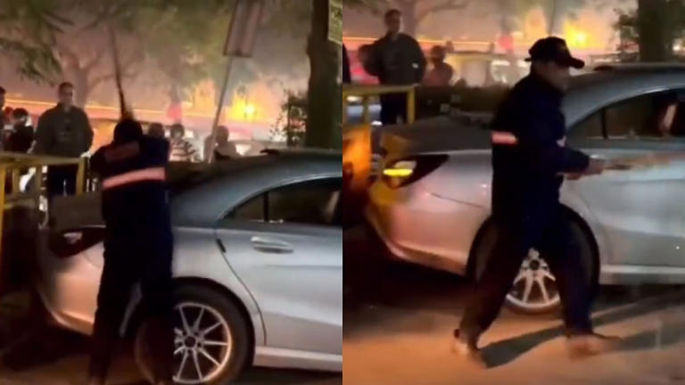 Security guards smash Mercedes windscreen, windows with sticks after ...