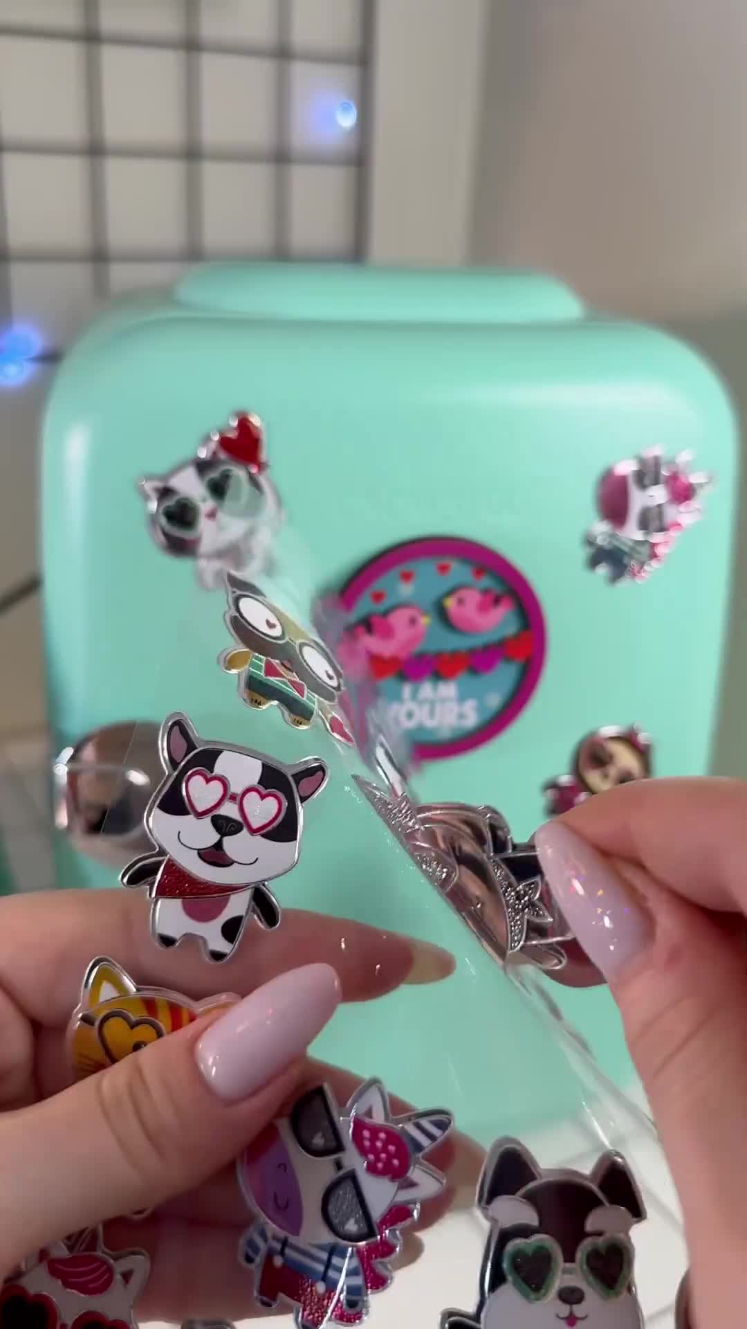 Valentine’s Day mini fridge makeover!💕