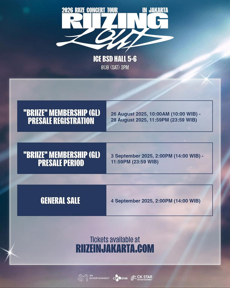 Ini segala hal tentang konser RIIZE 2026 RIIZE CONCERT TOUR [RIIZING LOUD] yang perlu kamu ketahui!