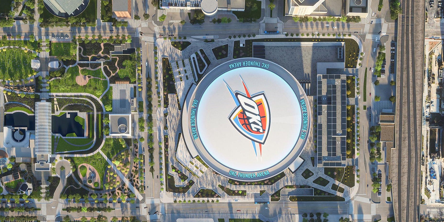 See the latest renderings of the OKC Thunder arena showing expansive ...
