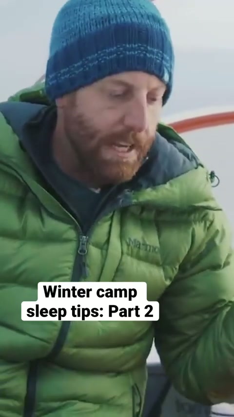 Winter camping sleep tips #backpacking #camping #wintercamping