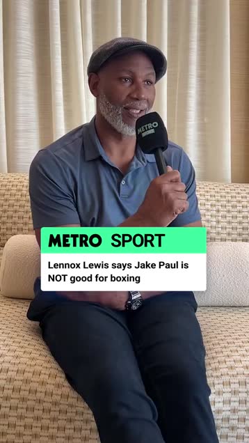 Boxing legend Lennox Lewis says Jake Paul is not good for the sport