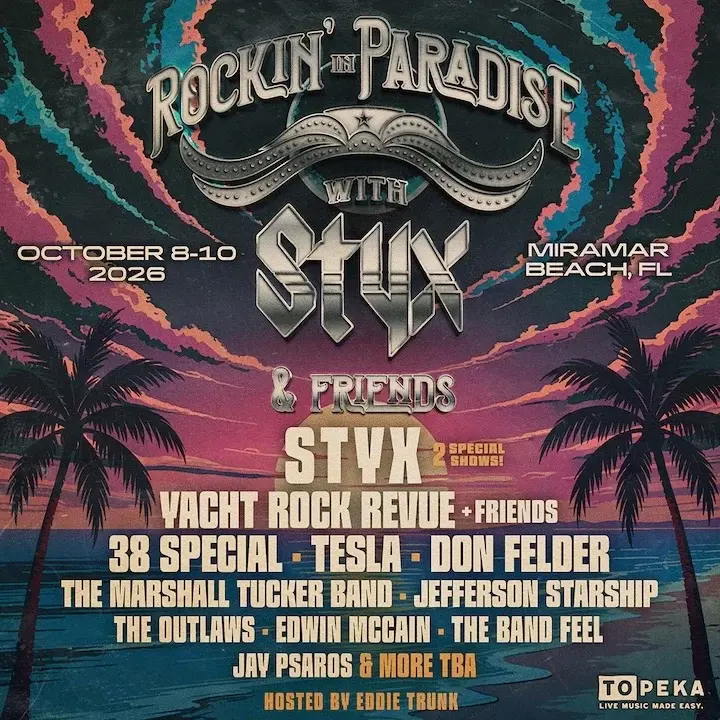 Styx confirms lineup for 2026’s second ‘Rockin’ in Paradise’ cruise
