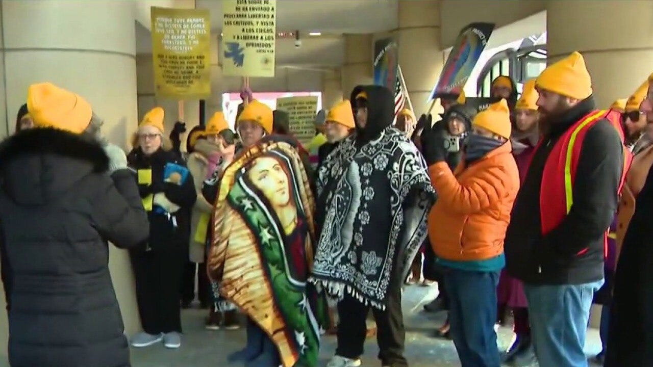 Faith leaders rally outside Chicago ICE office seeking access to ...