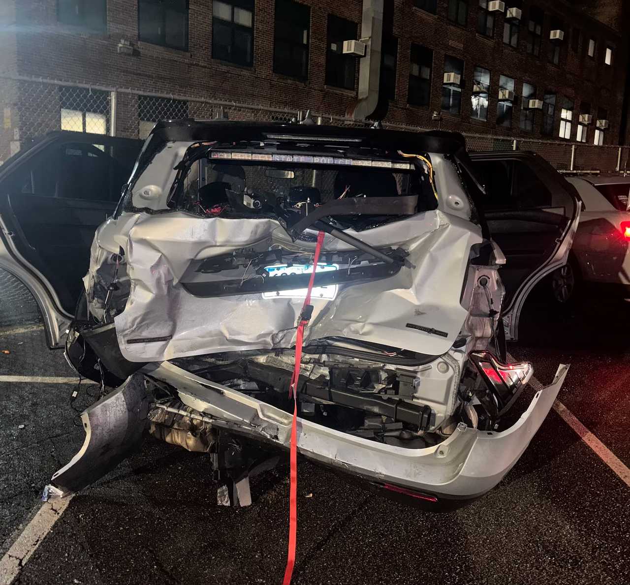 CT trooper survives after car crashes into cruiser parked on I-84
