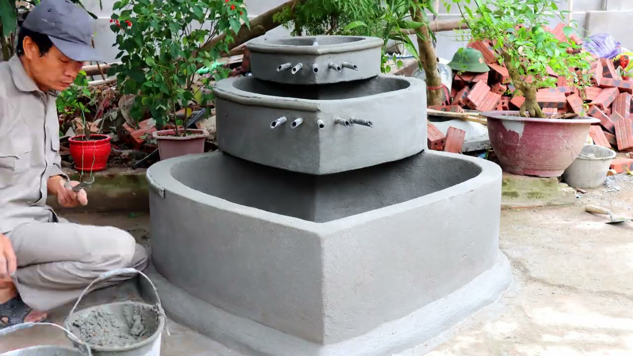 Building a stunning heart-shaped garden aquarium!