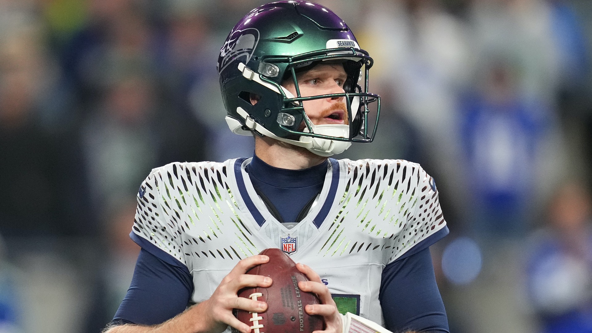 Seahawks’ Sam Darnold draws stunning Mac Jones comparison