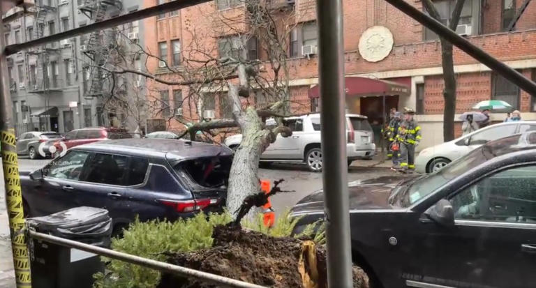 See it: Intense rain and gusty winds leave flooding, damage in NYC