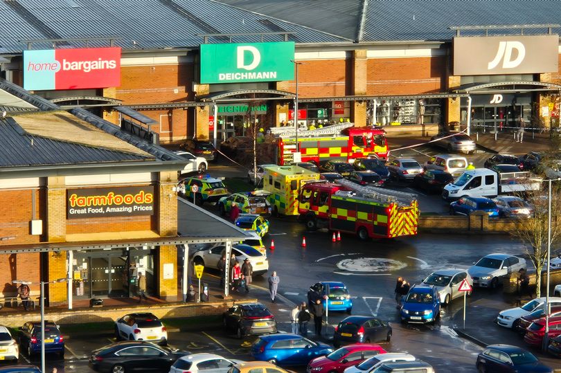 Heavy emergency services presence at retail park as people 'trapped'