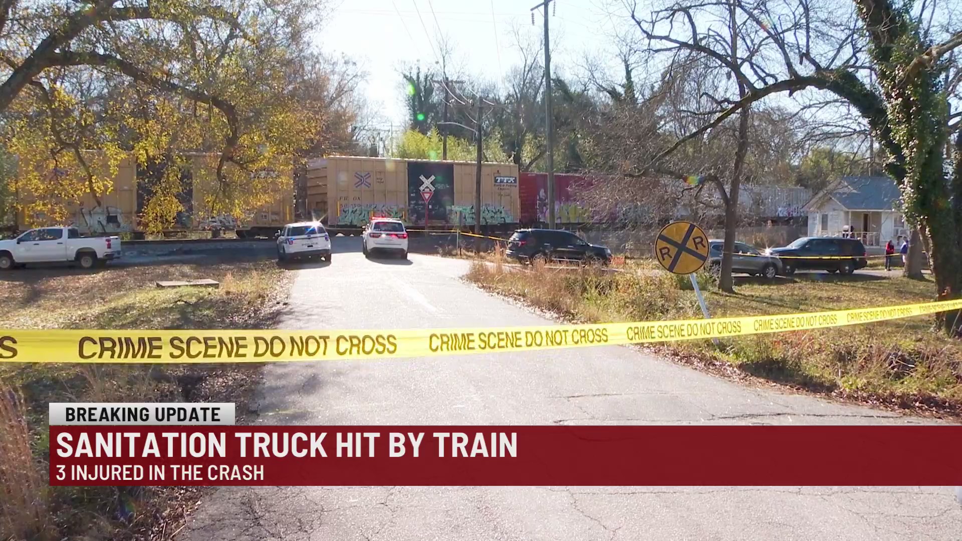 Truck hit by train in Williamston, 3 town employees hurt