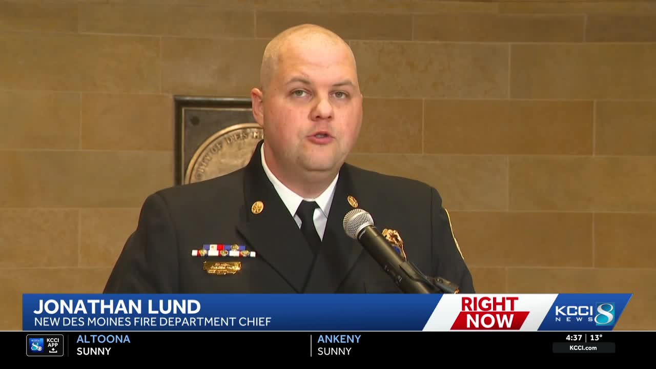 Des Moines Fire Marshal Jonathan Lund named city's new fire chief