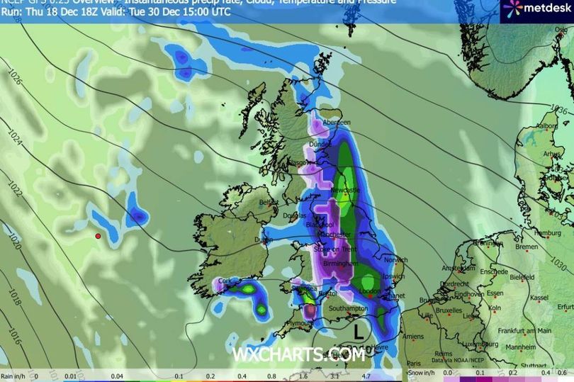 UK snow forecast maps show millions of Brits facing blizzard bringing 4 ...