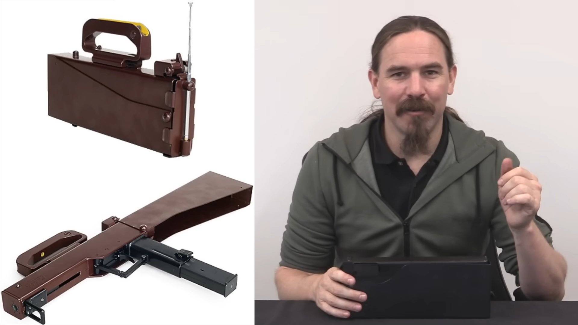 This Cold War SMG can turn into a box with a handle