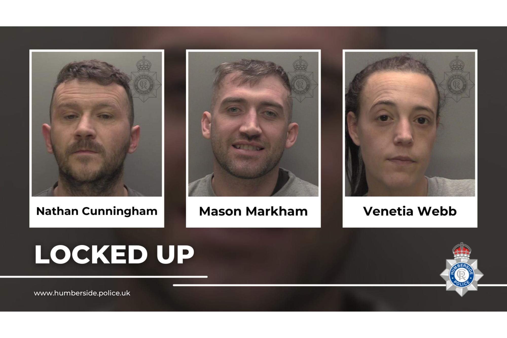 Trio sentenced for roles in dismantled Bridlington drugs network