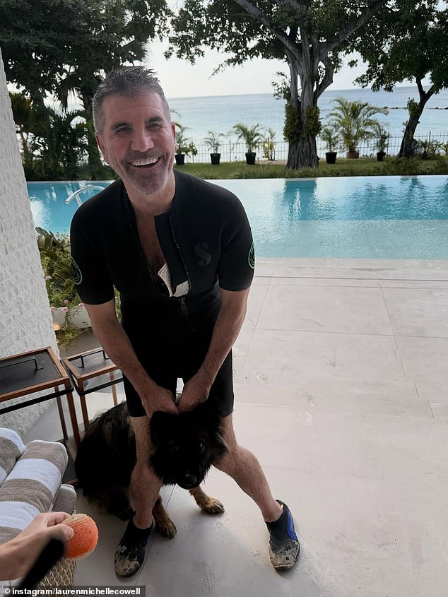 Simon Cowell's fiancée Lauren shares snaps of his playful side with ...