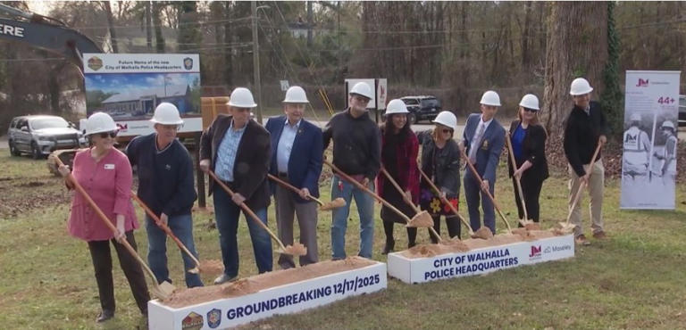 Walhalla police break ground for new facility