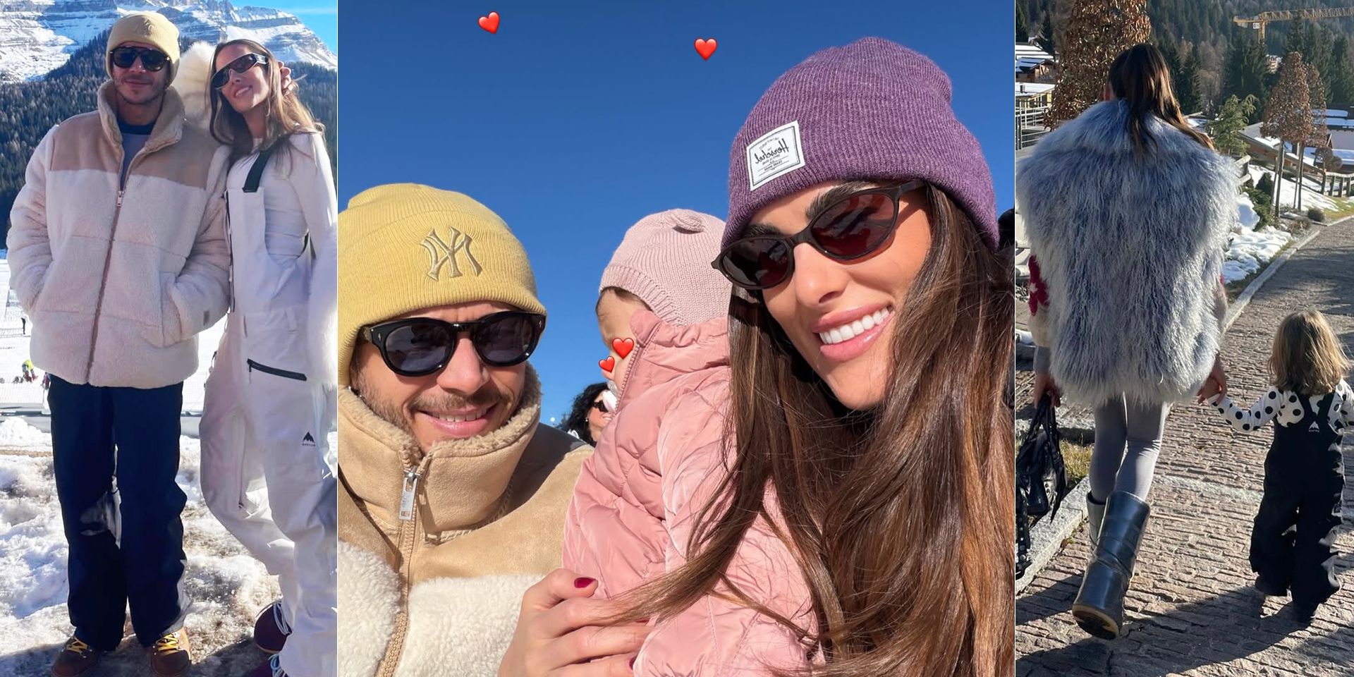 Valentino Rossi e Francesca Sofia Novello in montagna con le figlie ...