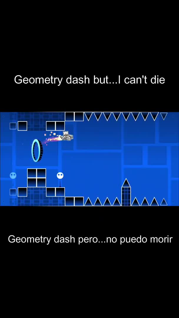Geometry Dash but... I can't die #Short