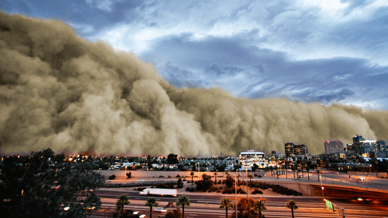 Nevada hit by hurricane-force winds, dust storms