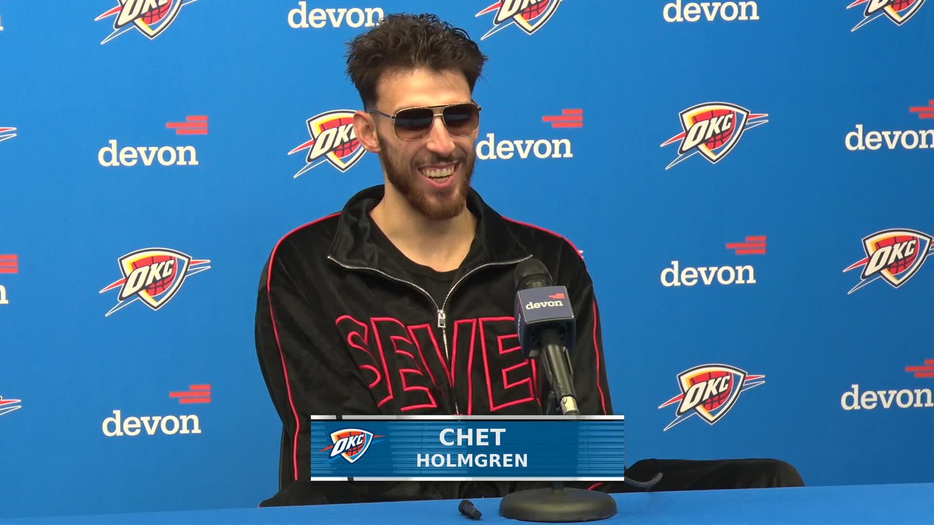 OKC 122, LAC 101: Chet Holmgren postgame media availability
