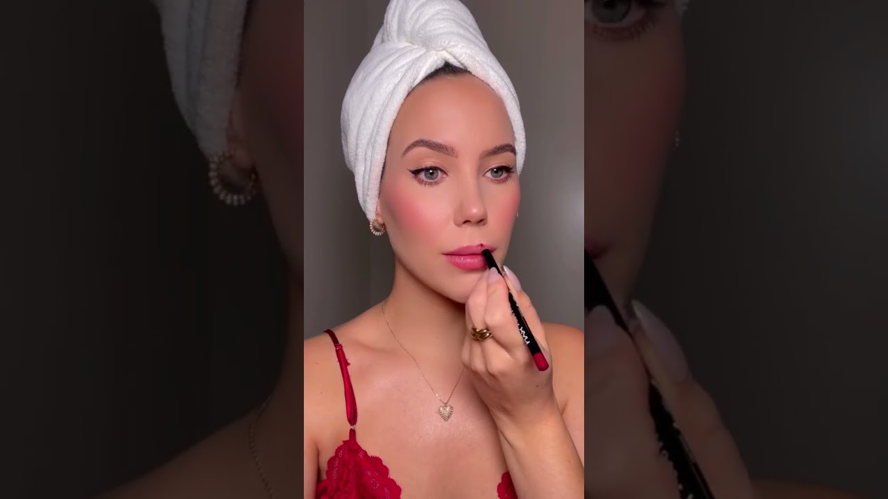 Red lipstick for Christmas Eve