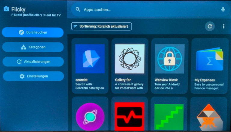 F-Droid auf Android TV: Flicky knackt den App-Store-Zwang