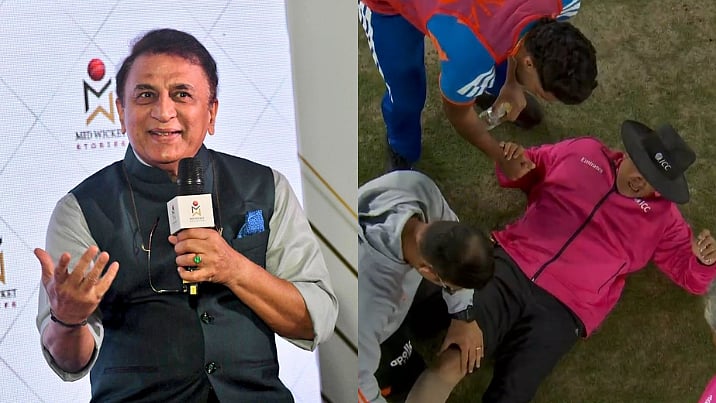 'Leg behind wicket': Sunil Gavaskar's reaction on umpire Rohan Pandit's injury during IND vs SA ...