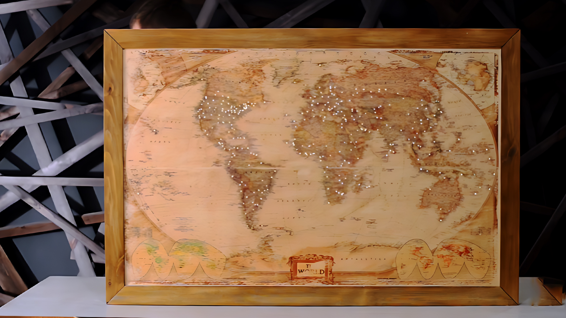 Interactive world map at home