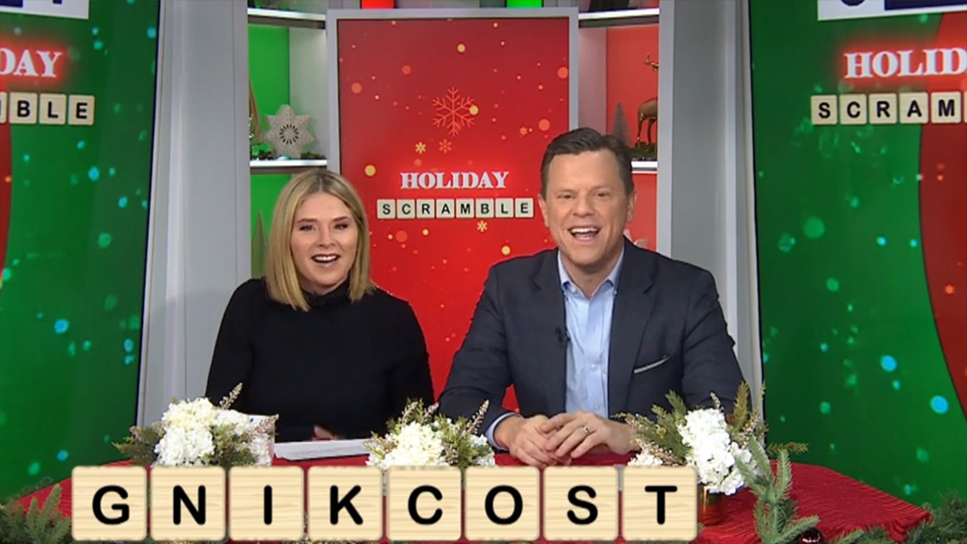 Jenna Bush Hager and Willie Geist play holiday scramble