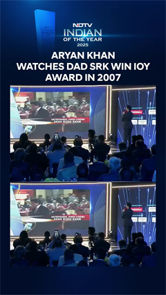 Aryan Khan watches dad Shah Rukh being honoured at NDTV Indian of the ...