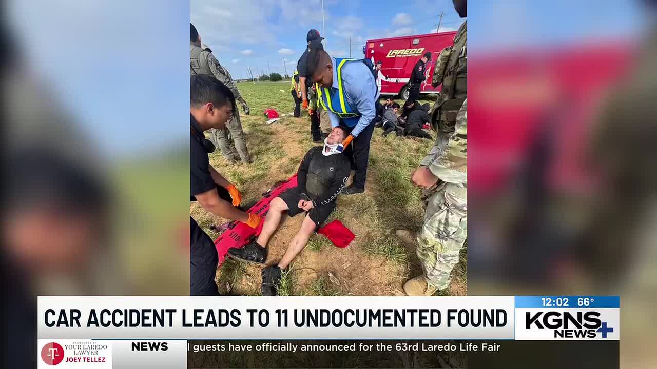 DPS trooper discovers 11 undocumented individuals after car accident