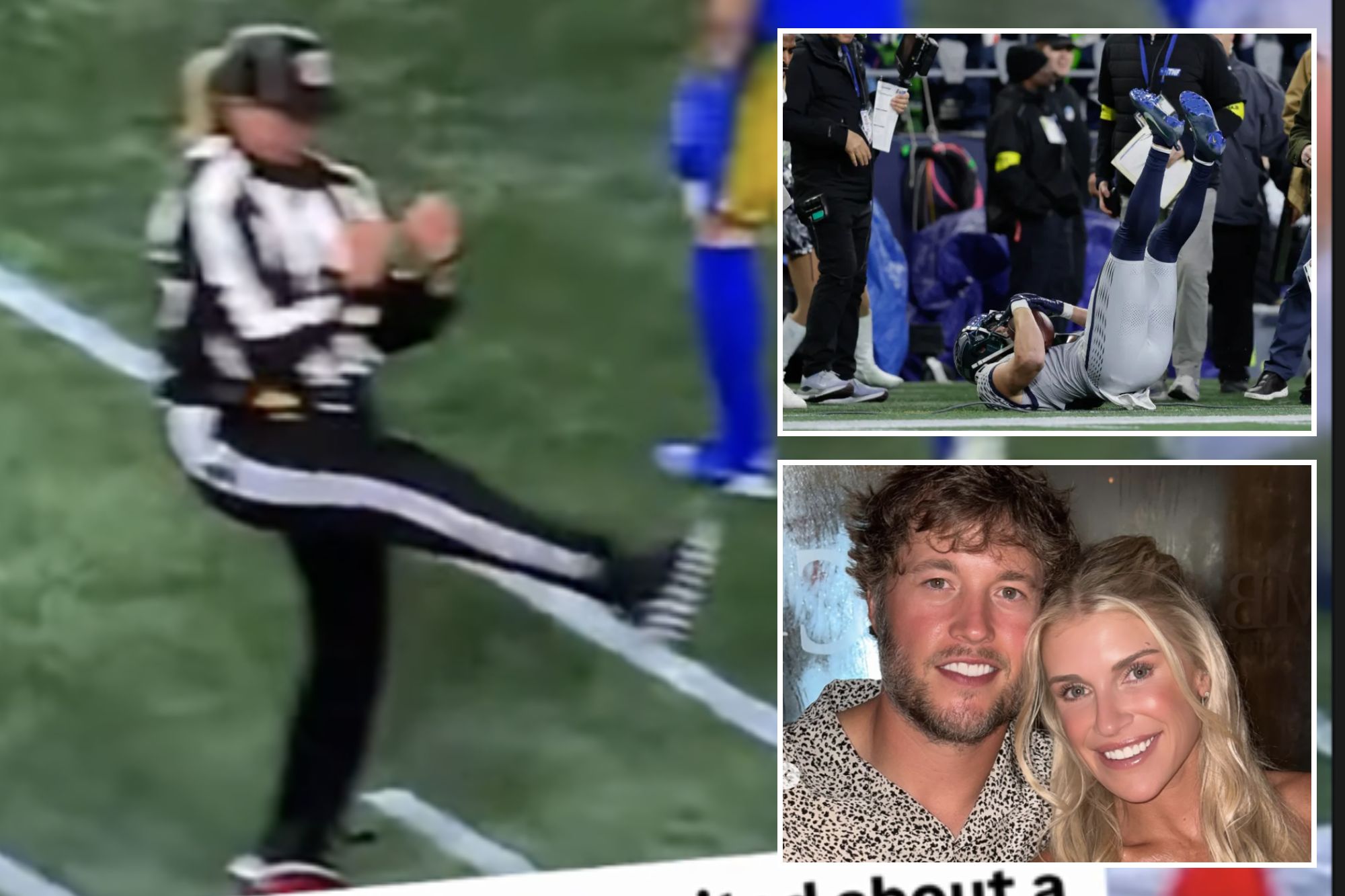 Matthew Stafford’s 'petty' wife wants refs’ names after controversial loss
