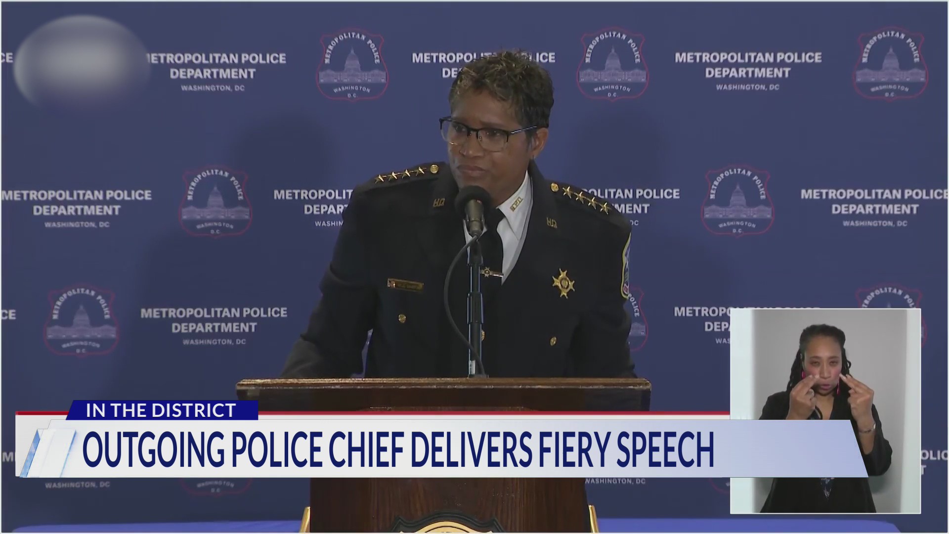 Outgoing MPD chief delivers fiery speech