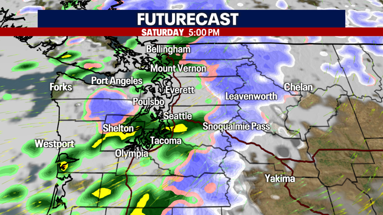 Seattle weather: Lowland showers, breezy and mountain snow this weekend