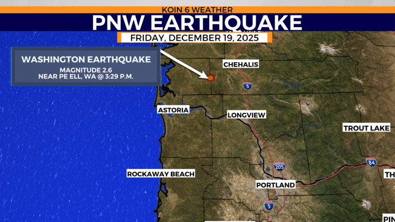 Earthquake recorded in southwest Washington on Friday