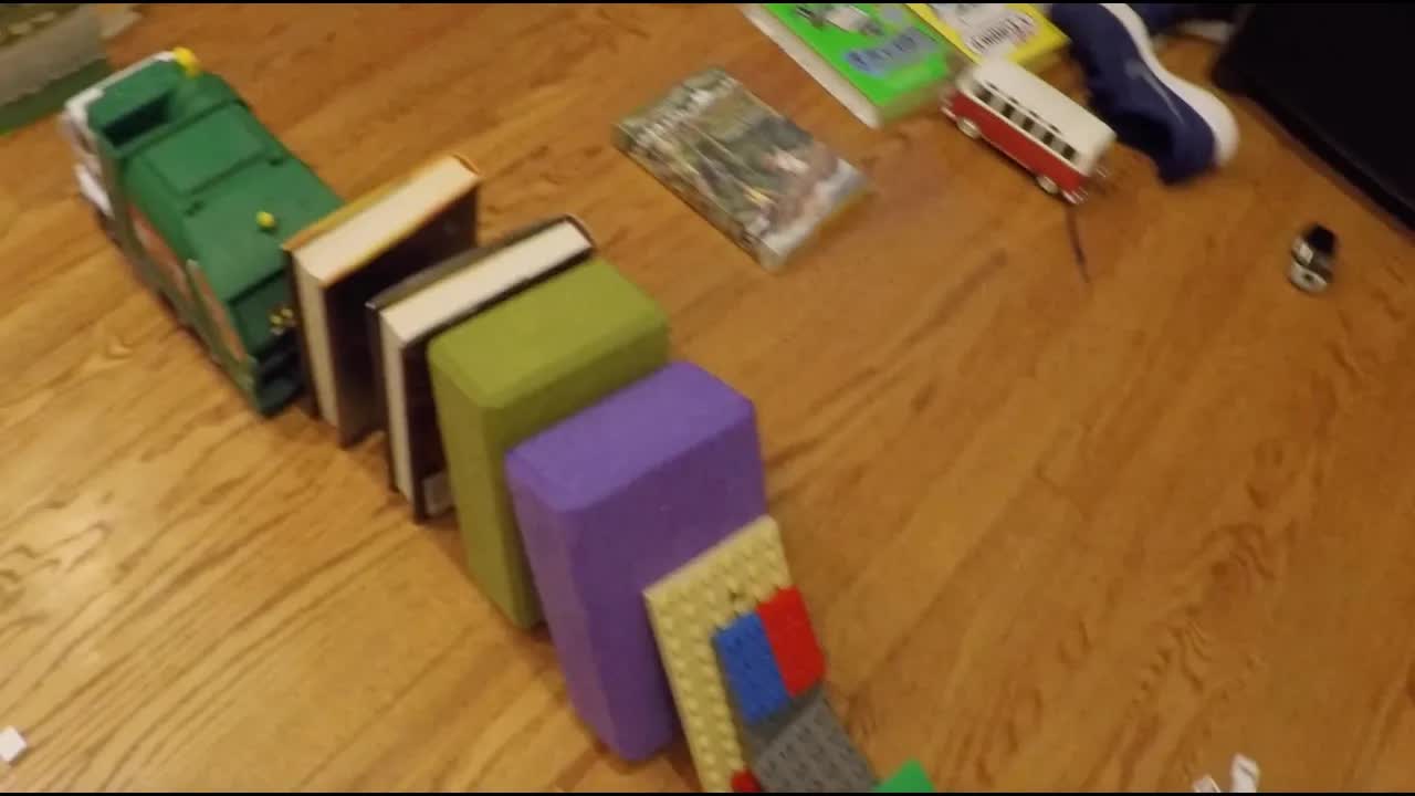 Giant Rube Goldberg out the window