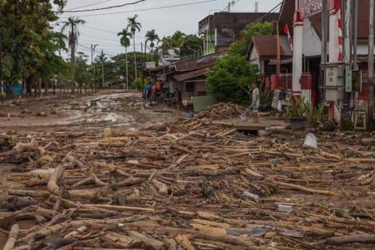 A flood of logs post-Cyclone Senyar leaves Padang fishers out of work