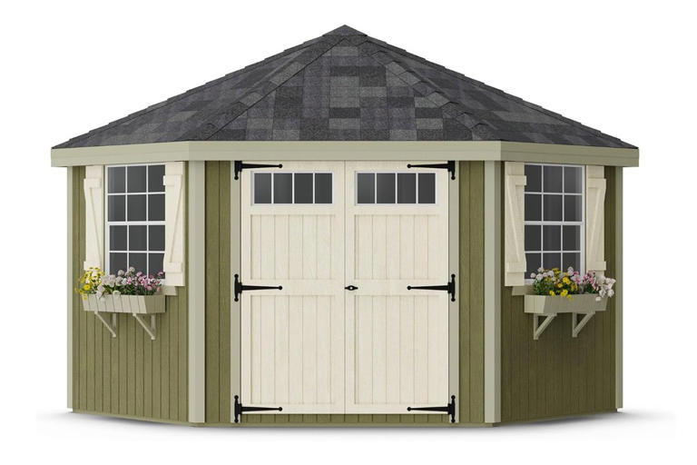 This adorable miniature cottage is actually a storage shed that's ...